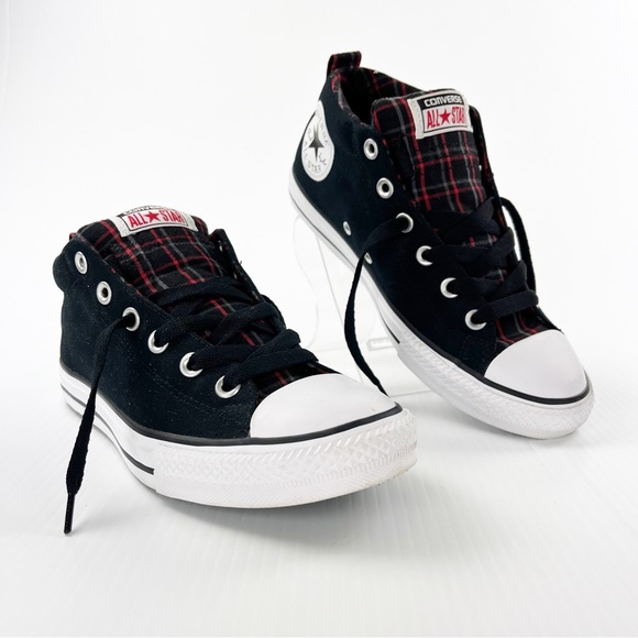 Converse | Shoes | Converse Chuck Taylor All Stars Black Red Flannel ...